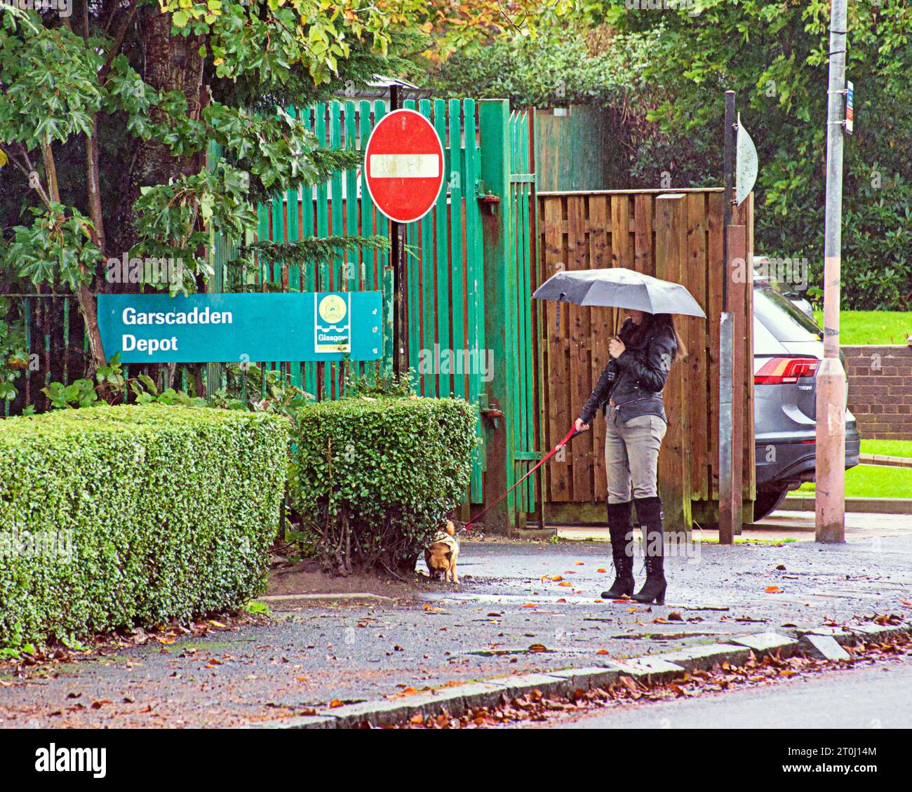 Glasgow, Scotland, UK. 7th October, 2023. UK Weather: garscadden depot ...