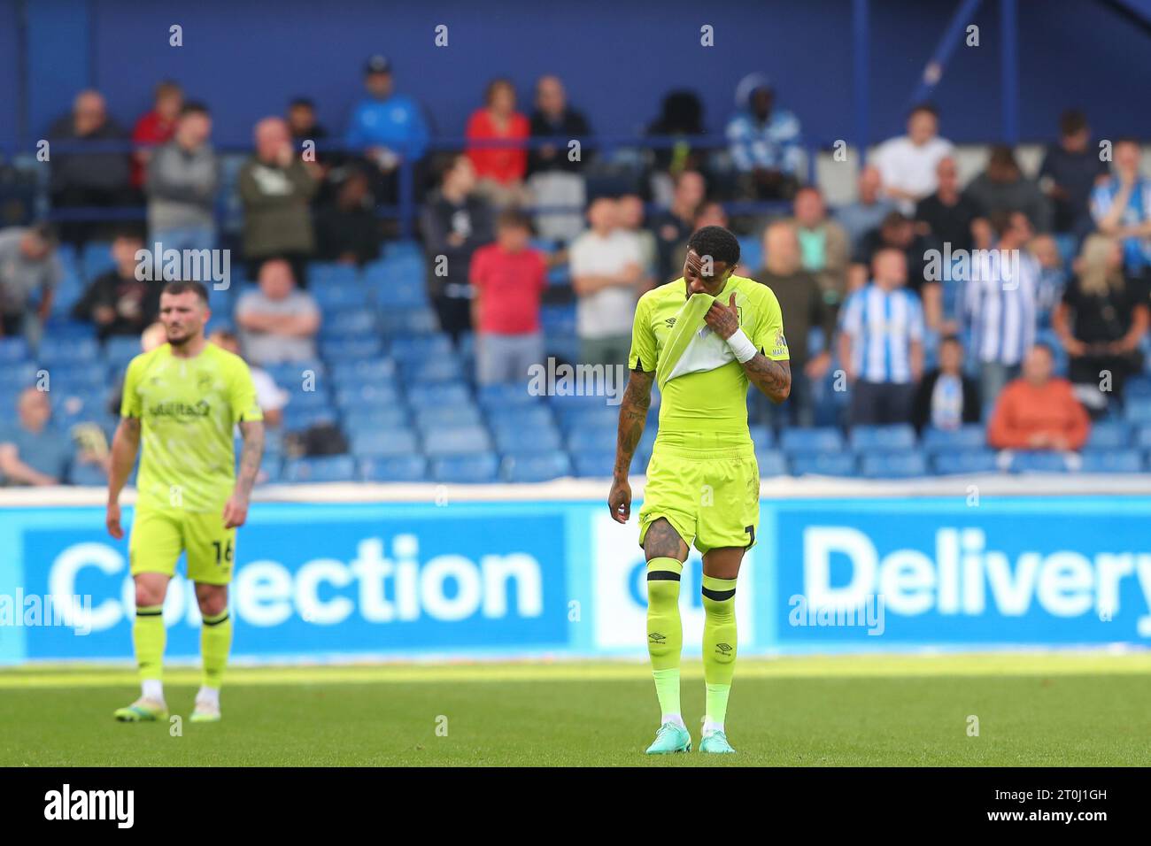 Delano Burgzorg #7 of Huddersfield Town reacts during the Sky Bet Championship match Sheffield ...