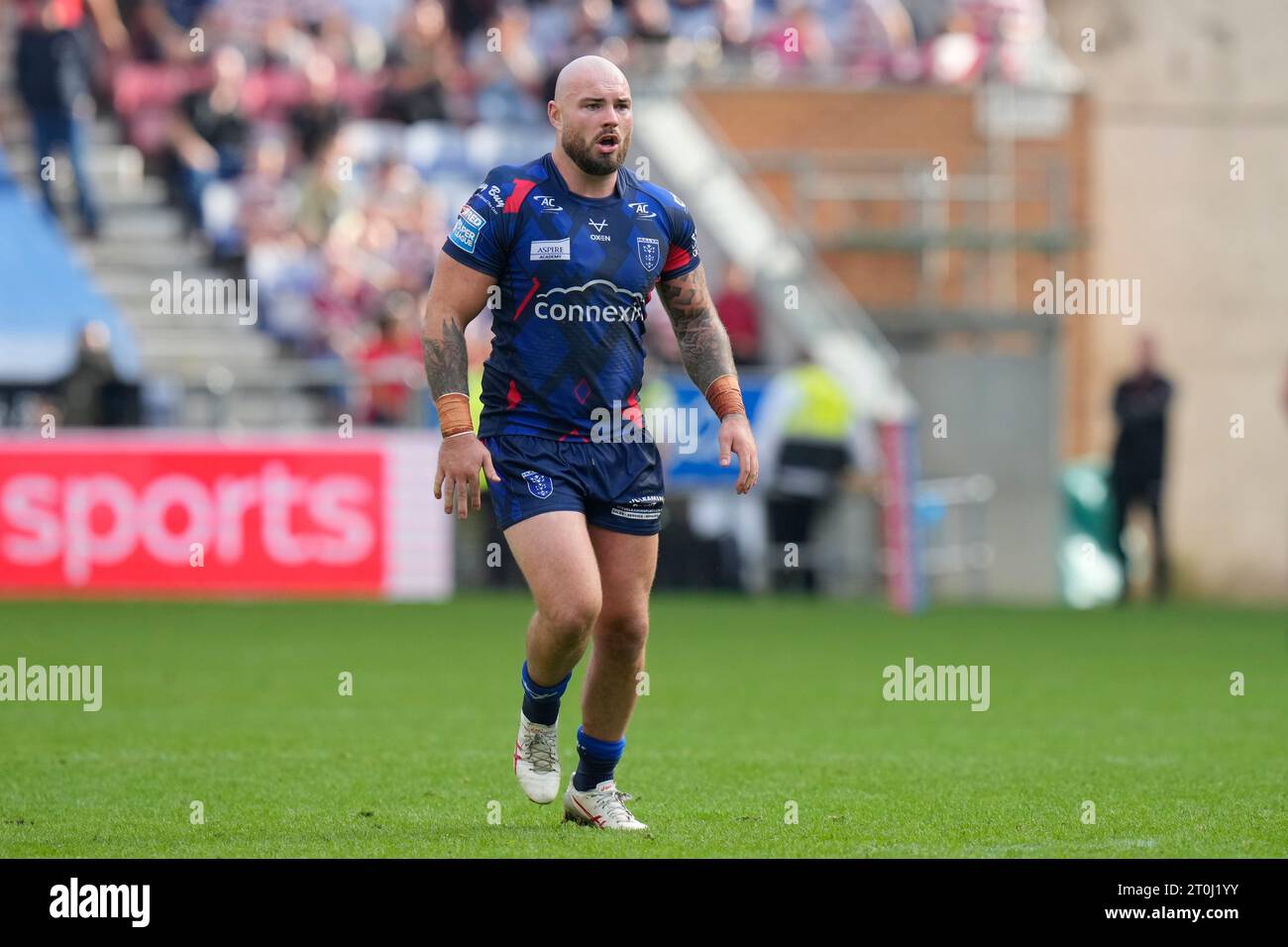 Wigan, UK. 07th Oct, 2023. Sam Luckley #26 of Hull KR during the ...