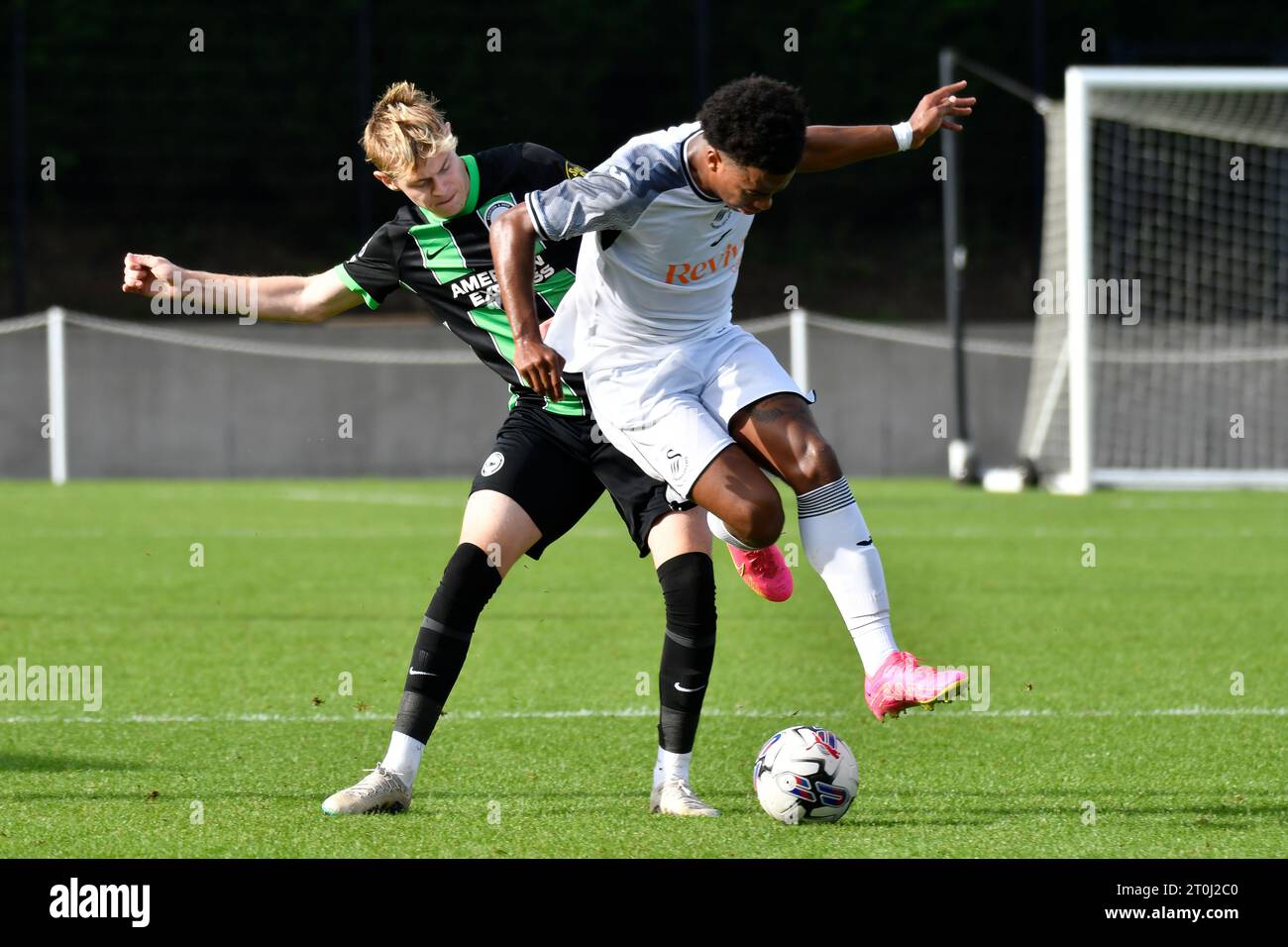 Swansea, Wales. 7 October 2023. Louis Flower of Brighton & Hove Albion ...