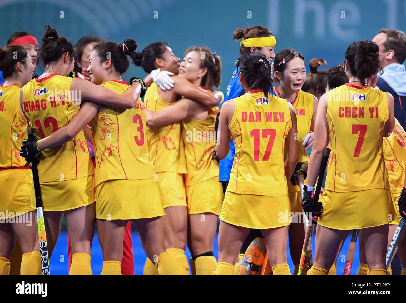 Hangzhou, China's Zhejiang Province. 7th Oct, 2023. Players of China ...