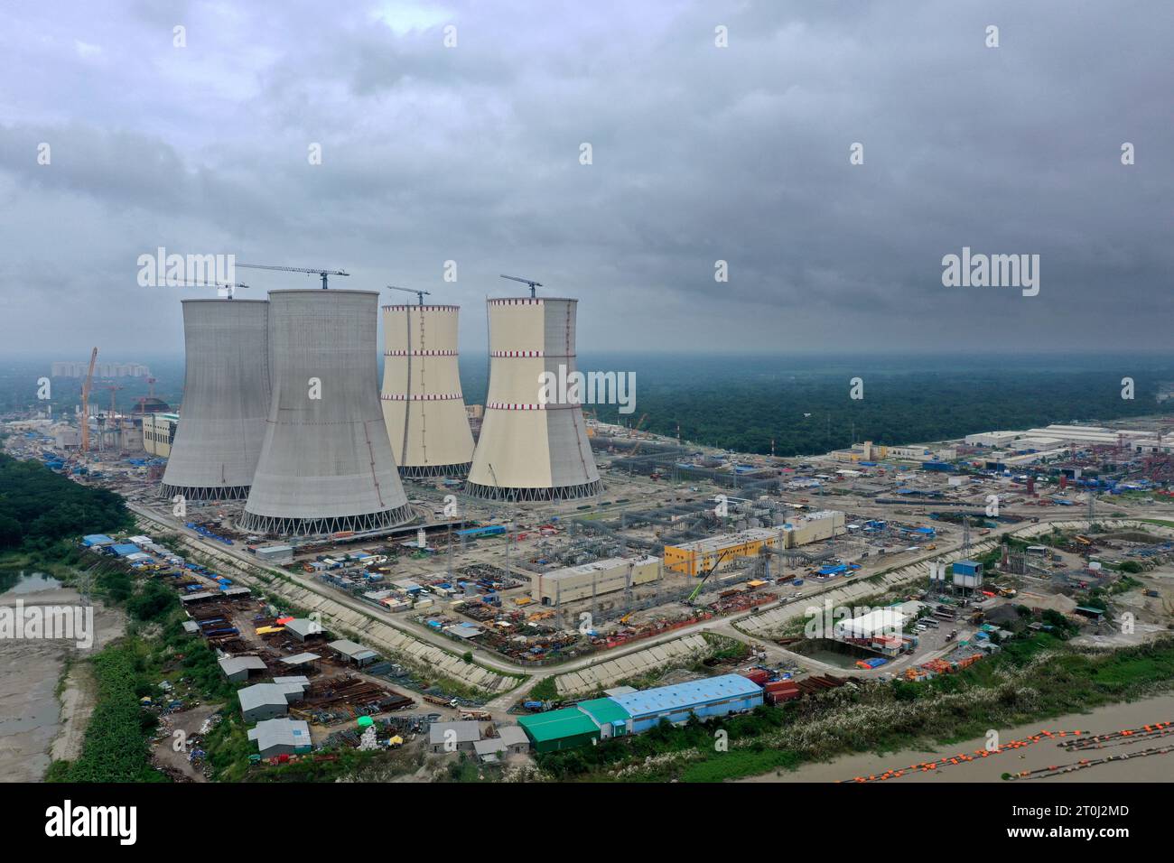 Pabna, Bangladesh - October 04, 2023: The under Construction of Rooppur ...
