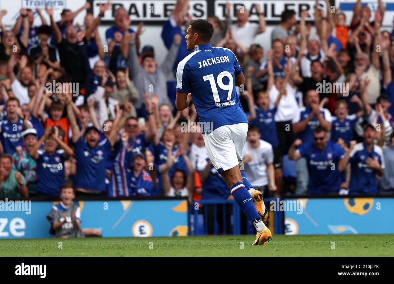 Ipswich Town's Kayden Jackson celebrates scoring their side's fourth ...