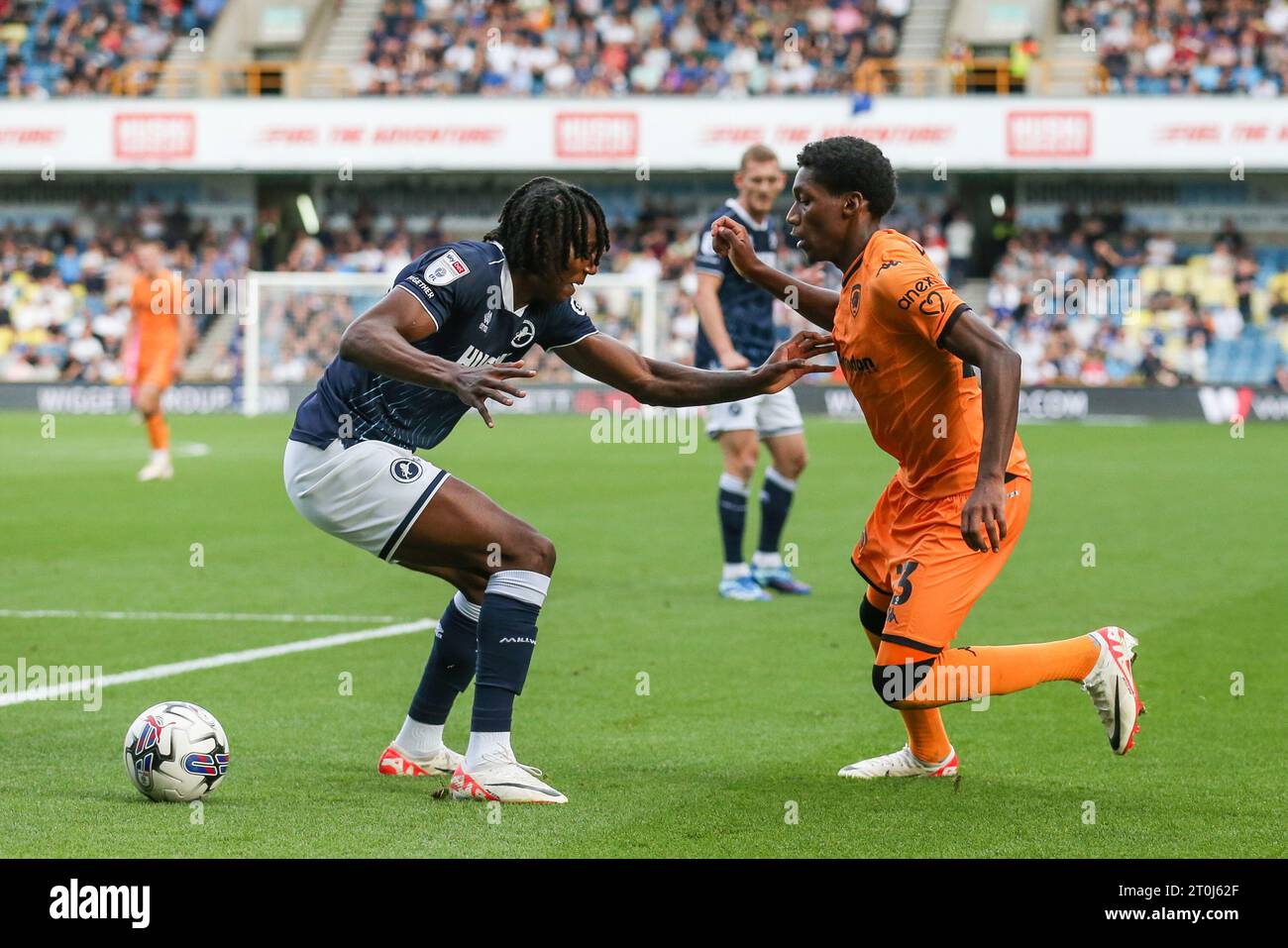 Jaden Philogene-Bidace #23 of Hull City runs at Brooke Norton-Cuffy #17 ...