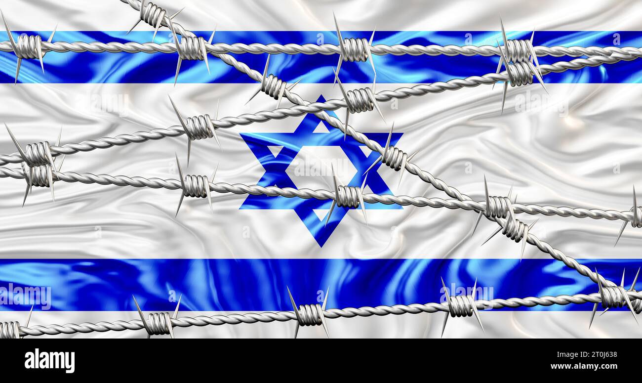 israel flag and war issue Stock Photo - Alamy