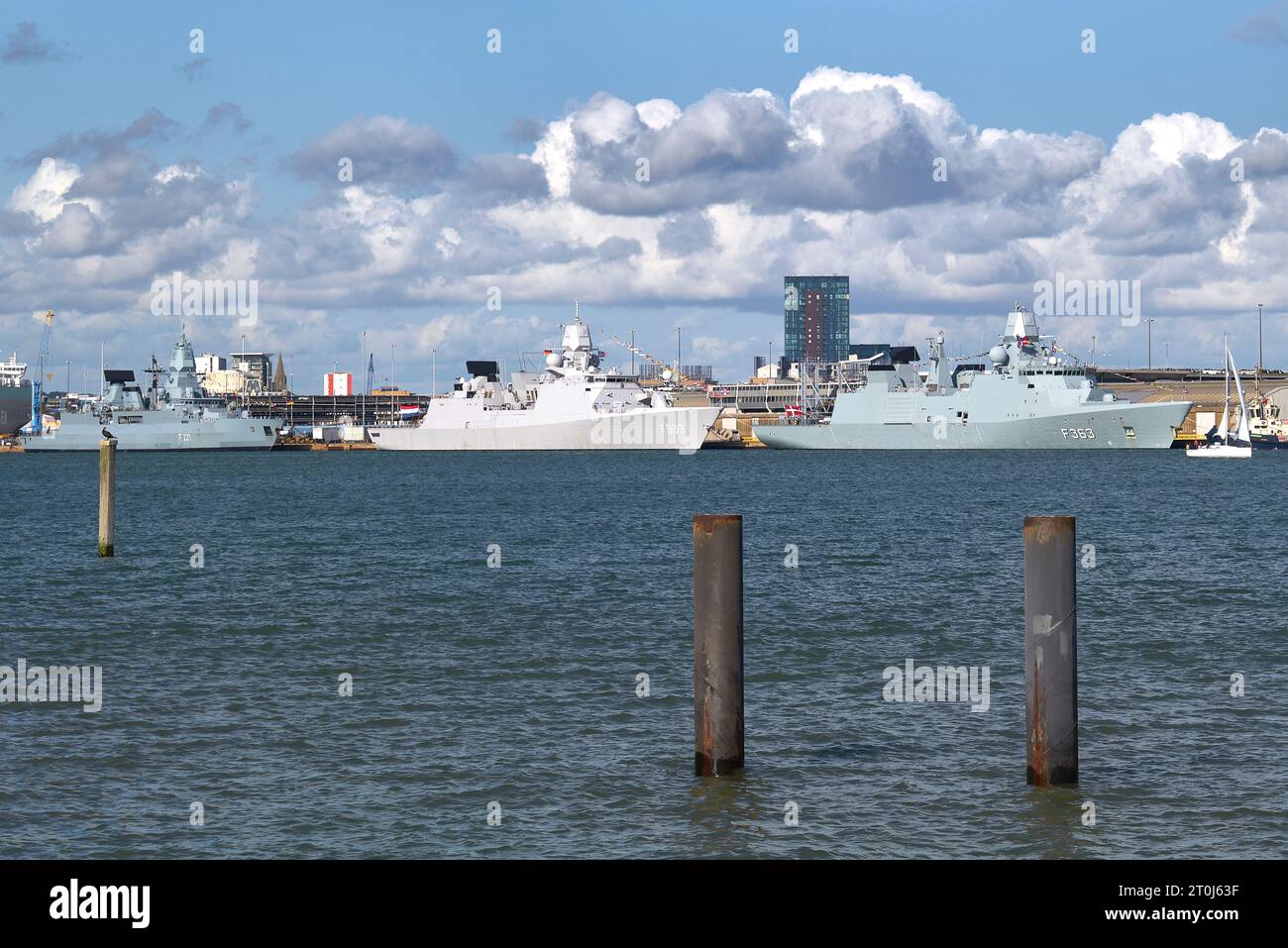 Left To Right: German Navy Frigate German HESSEN F221. Royal ...