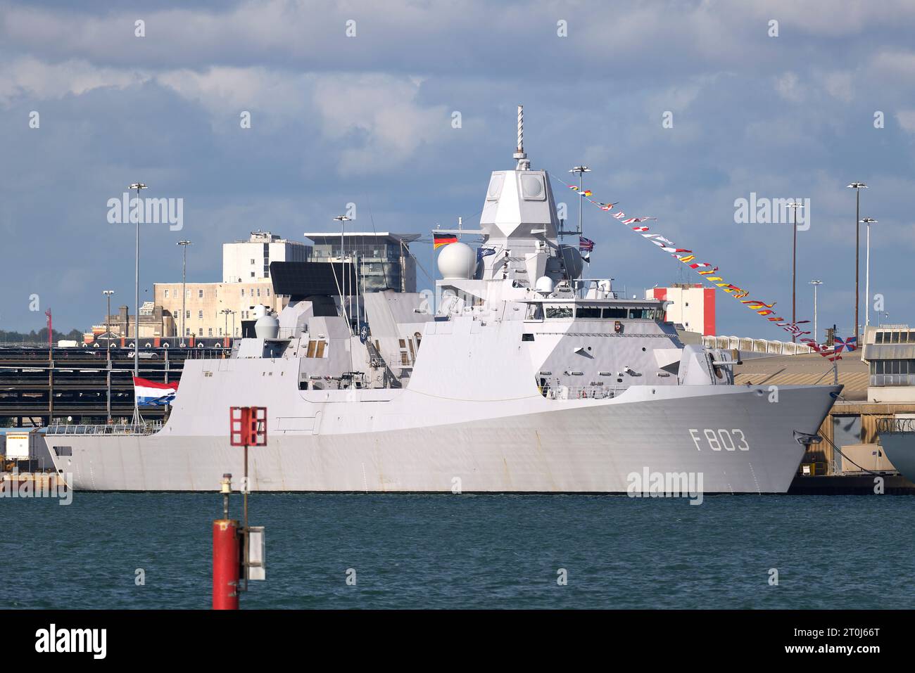 Royal Netherlands Navy Air Defence Frigate HNLMS Tromp (F803) Moored In ...