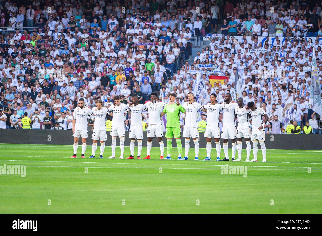 Madrid, Madrid, Spain. 7th Oct, 2023. Real Madrid team before the ...