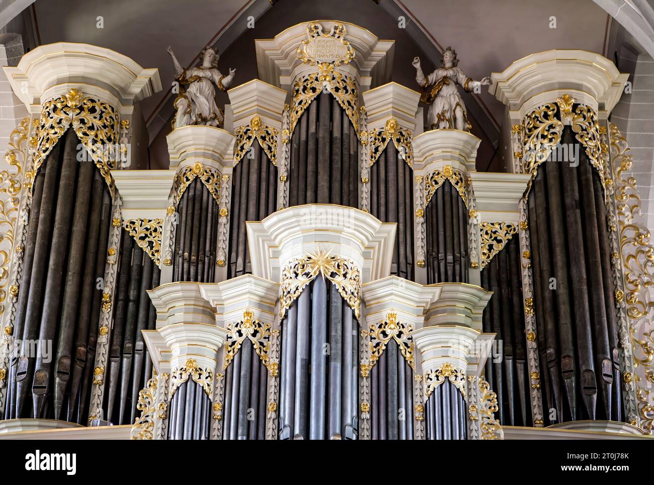 The baroque organ of the Catholic parish church of St. Johannes Baptist ...