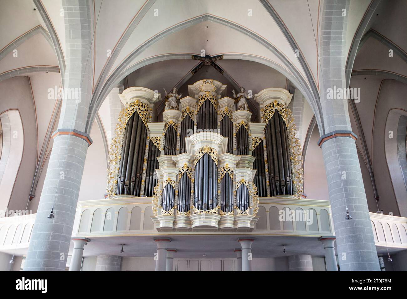 The baroque organ of the Catholic parish church of St. Johannes Baptist ...
