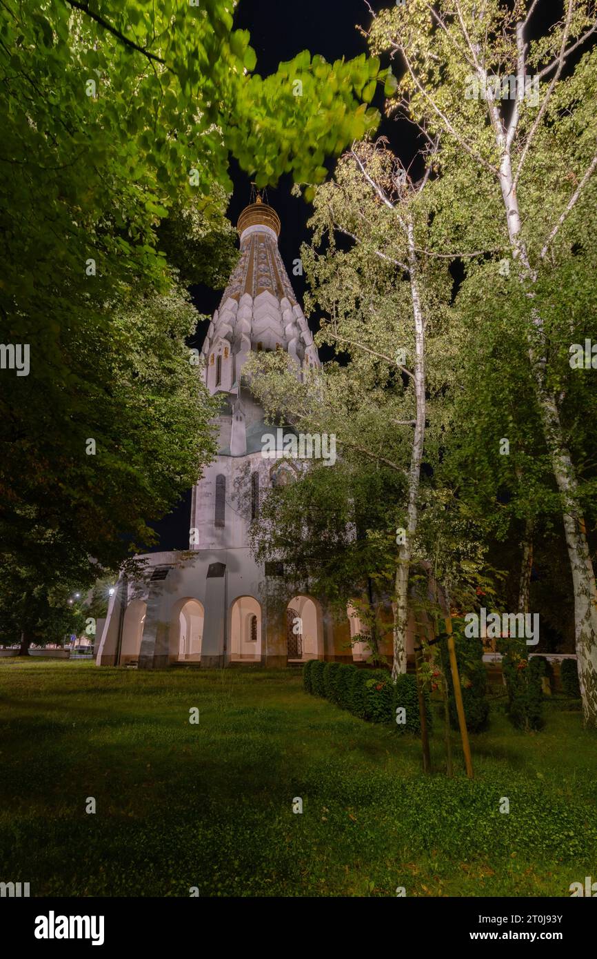 Russian Memorial Church in Leipzig at night Stock Photo - Alamy