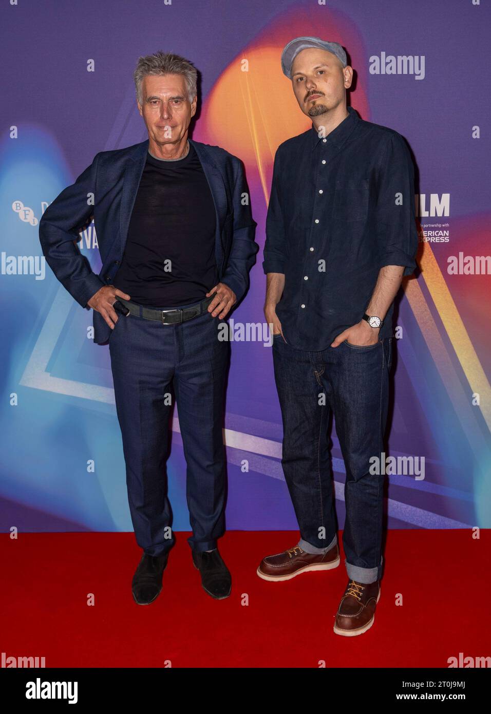 Stephen Garrett (left) and director J Blakeson arrive for a screening ...