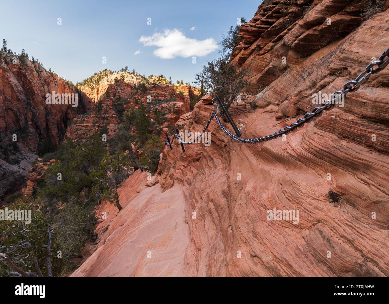 Angels Landing hike in Zion National Park Stock Photo - Alamy