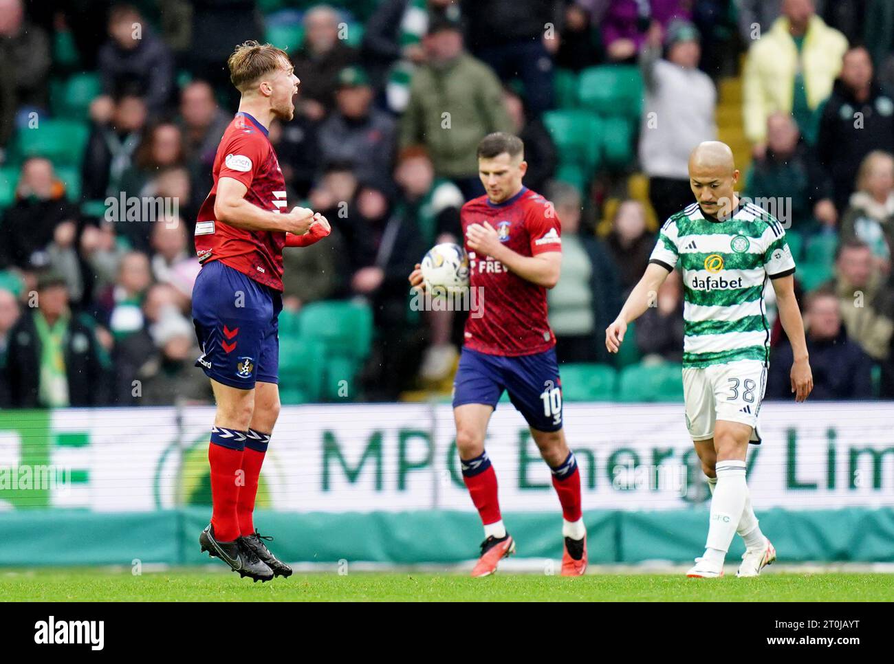 Kilmarnock’s David Watson (left) celebrates scoring his sides first ...