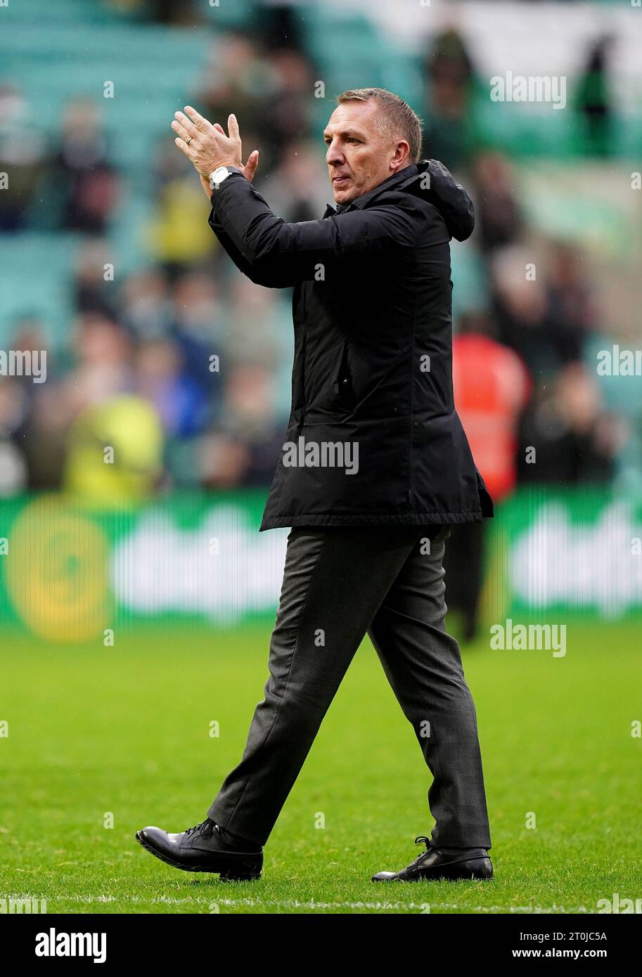 Celtic’s manager Brendan Rodgers after the cinch Premiership match at ...