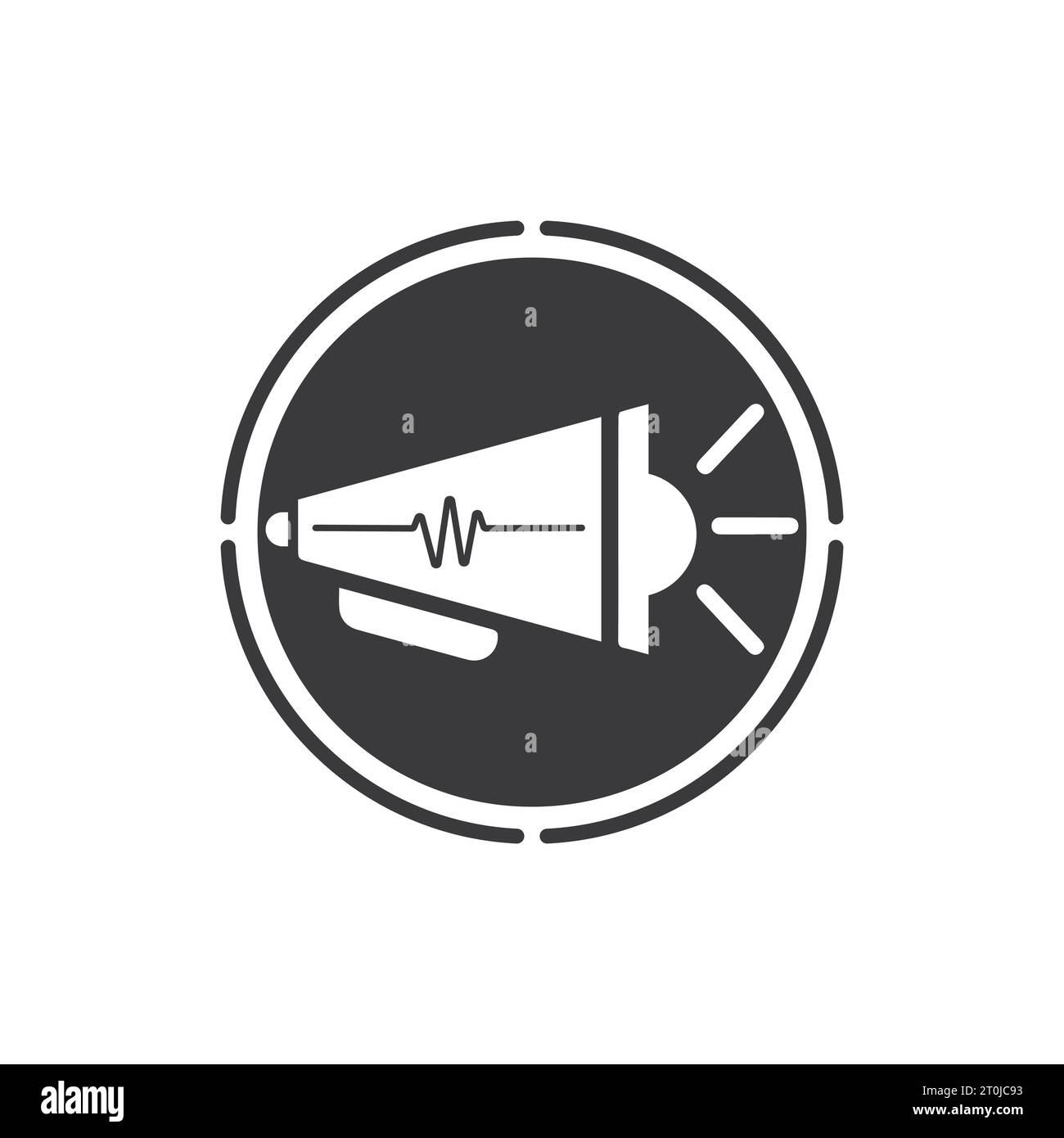 Megaphone Volume Audio Speaker waves vector illustration design ...