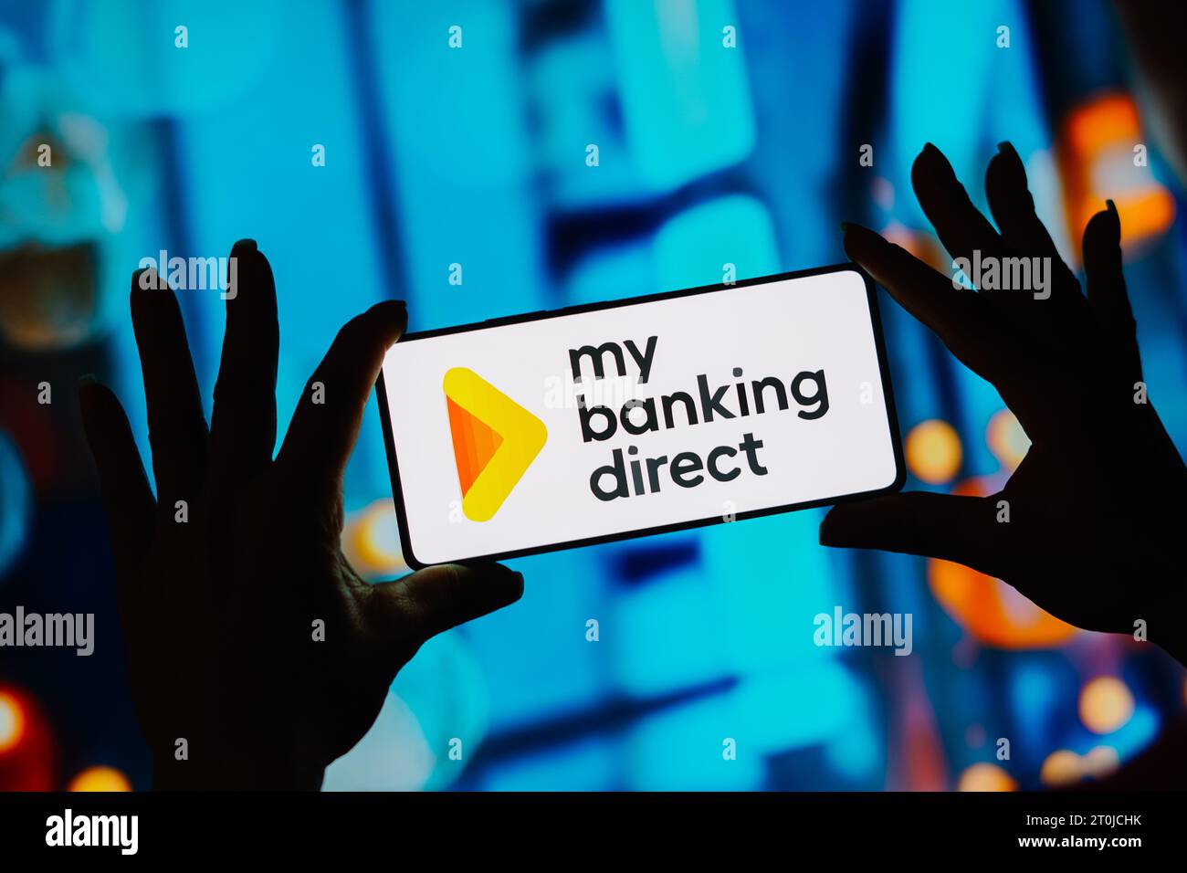 In this photo illustration, the My Banking Direct logo is displayed on ...