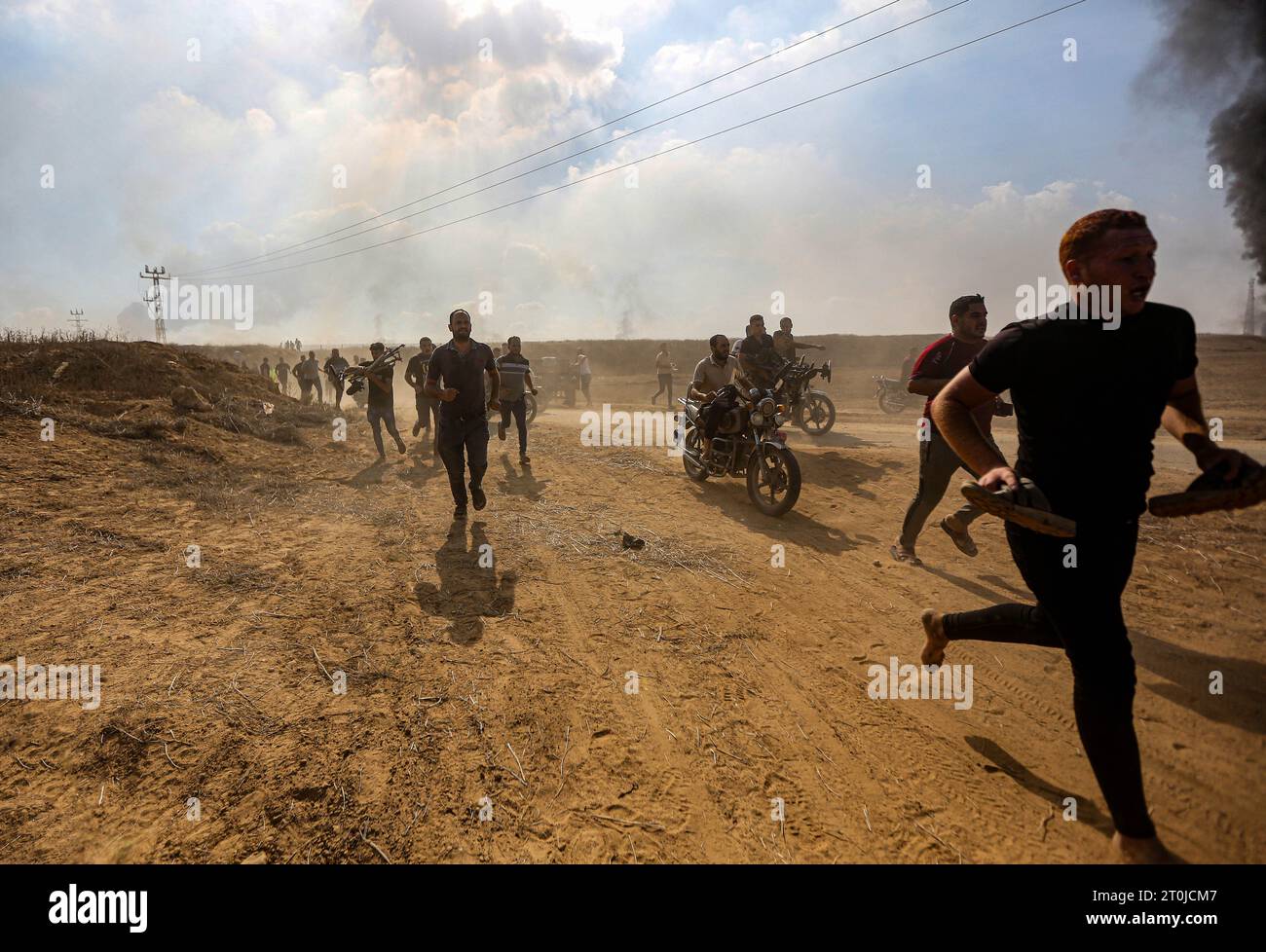 October 7, 2023: Khan Yunis, Gaza Strip, Palestine. 07 October 2023 ...