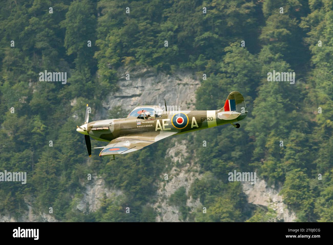 Mollis, Switzerland, August 18, 2023 EP-120 Supermarine LF Mk Vb ...