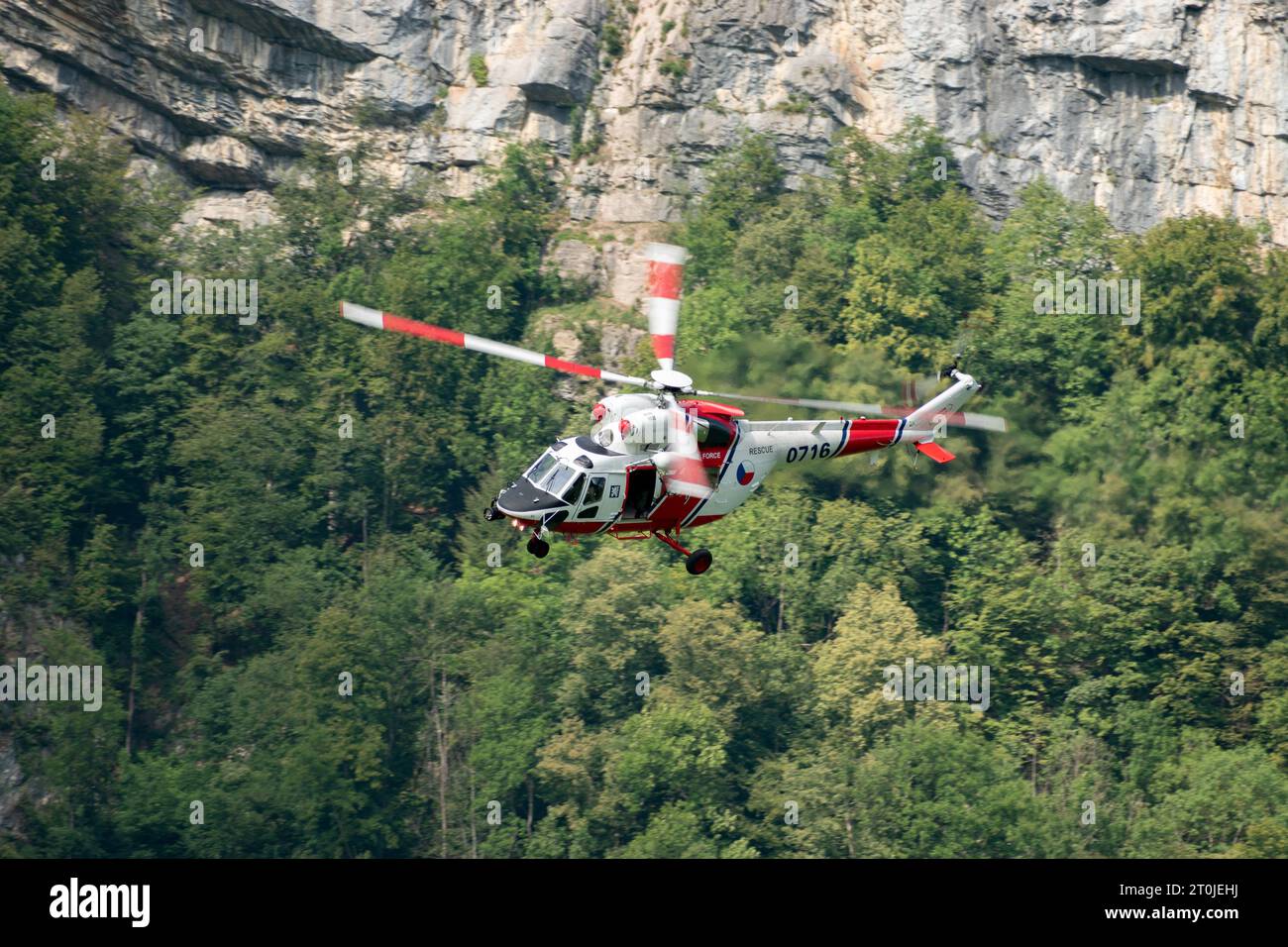 Mollis, Switzerland, August 18, 2023 Czech Air Force PZL Swidnik W-3 ...