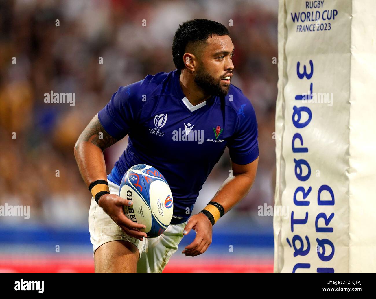 Samoa's Duncan Paia'aua during the Rugby World Cup 2023, Pool D match ...