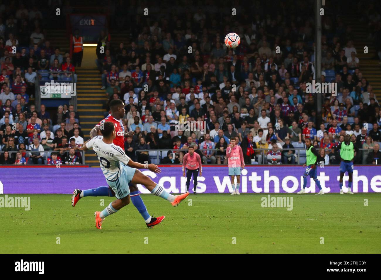 London, UK. 07th Oct, 2023. Morgan Gibbs-White of Nottingham Forest ...
