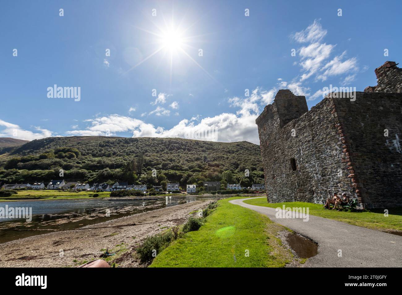 Lochranza Castle, fortified tower house, Isle of Arran, Firth of Clyde ...