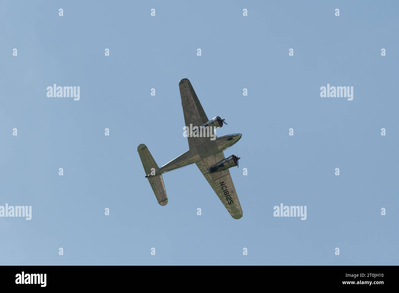 Mollis, Switzerland, August 18, 2023 NC-18125 Lockheed Model 12 Electra ...