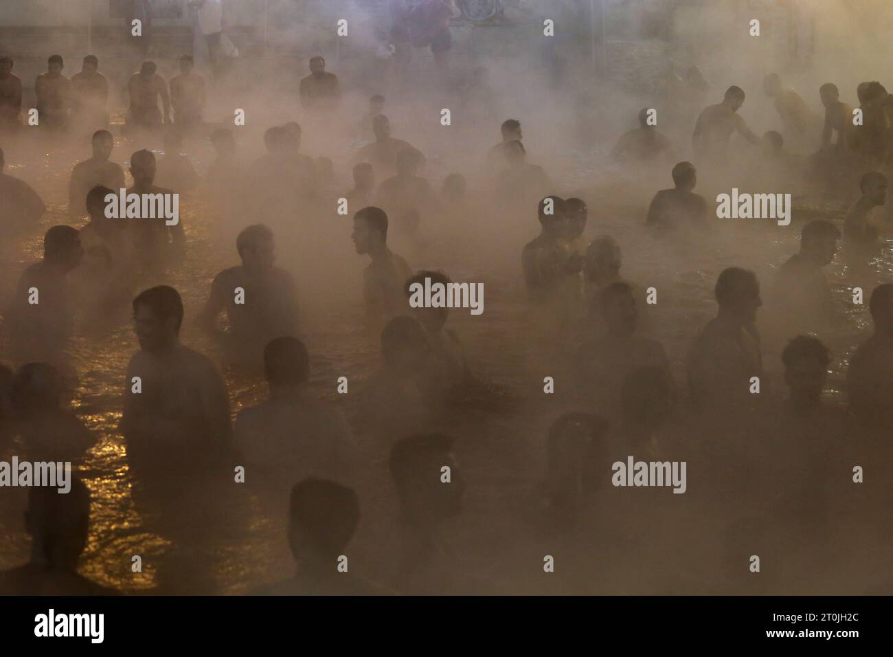 Sarein, Ardabil, Iran. 5th Oct, 2023. Iranian men at the Gavmish Goli ...