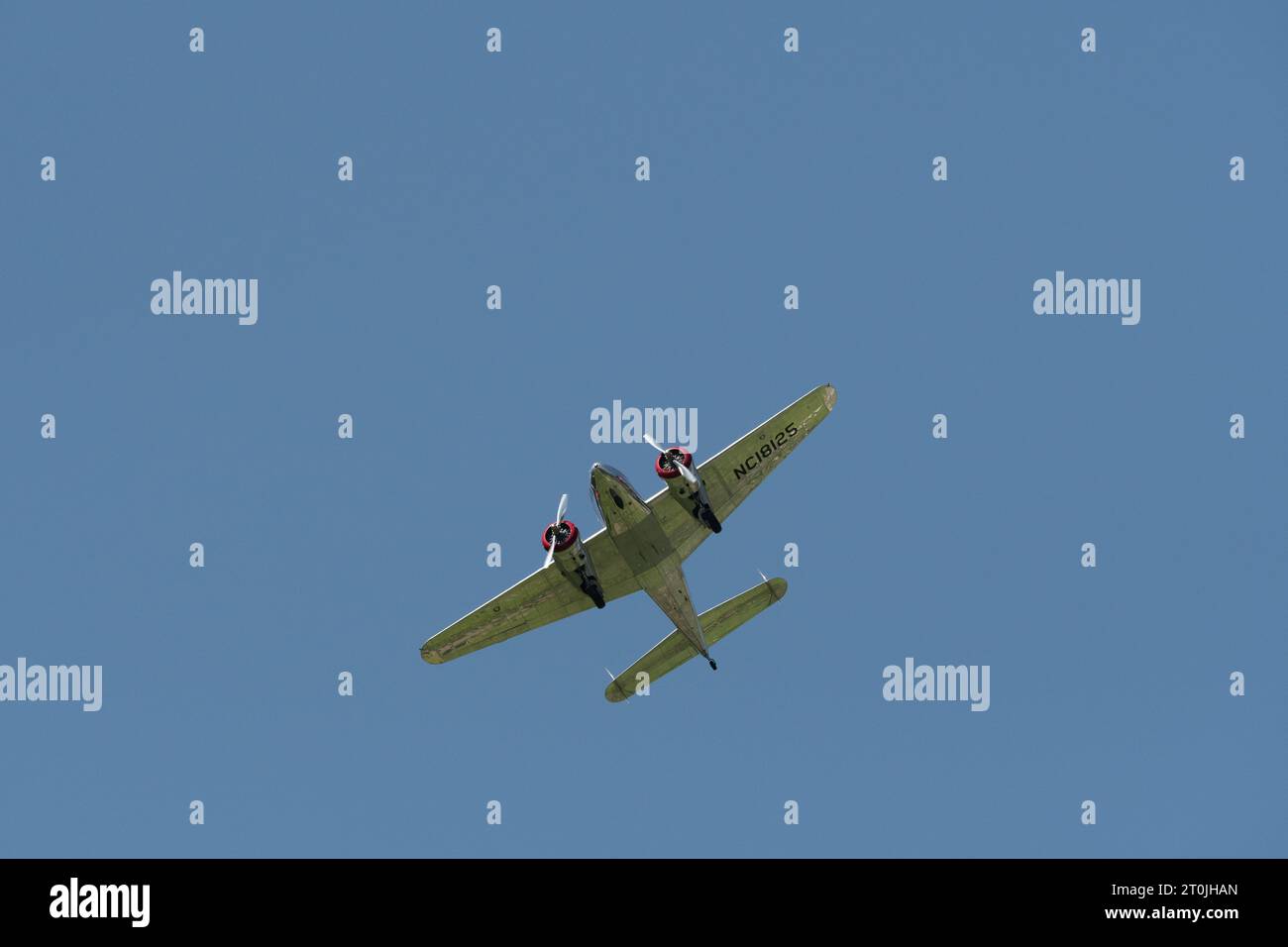 Mollis, Switzerland, August 18, 2023 NC-18125 Lockheed Model 12 Electra ...