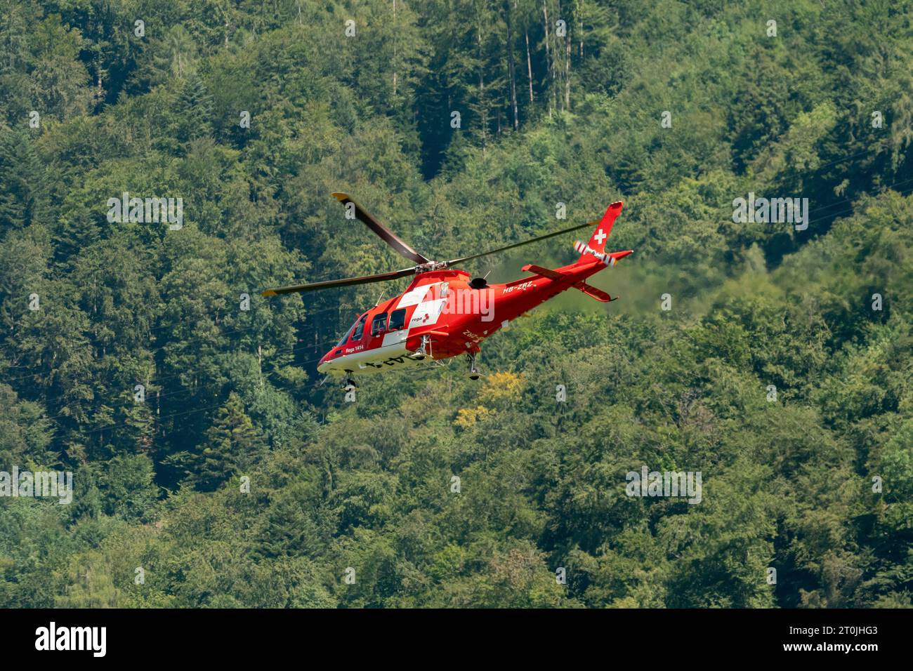 Mollis, Switzerland, August 18, 2023 HB-ZRZ REGA Agusta Westland ...