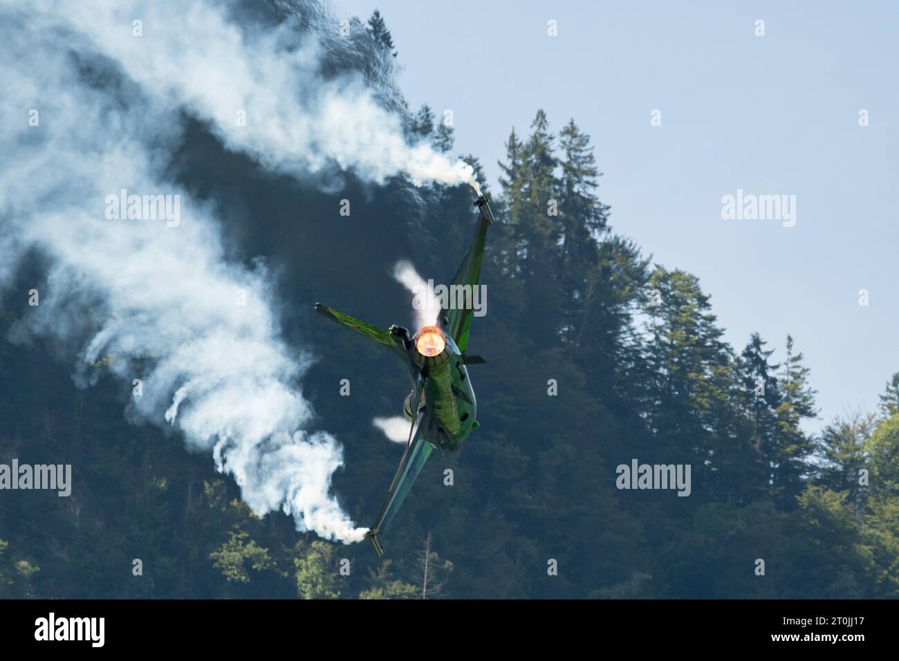 Mollis, Switzerland, August 18, 2023 Lockheed Martin F-16AM Falcon ...