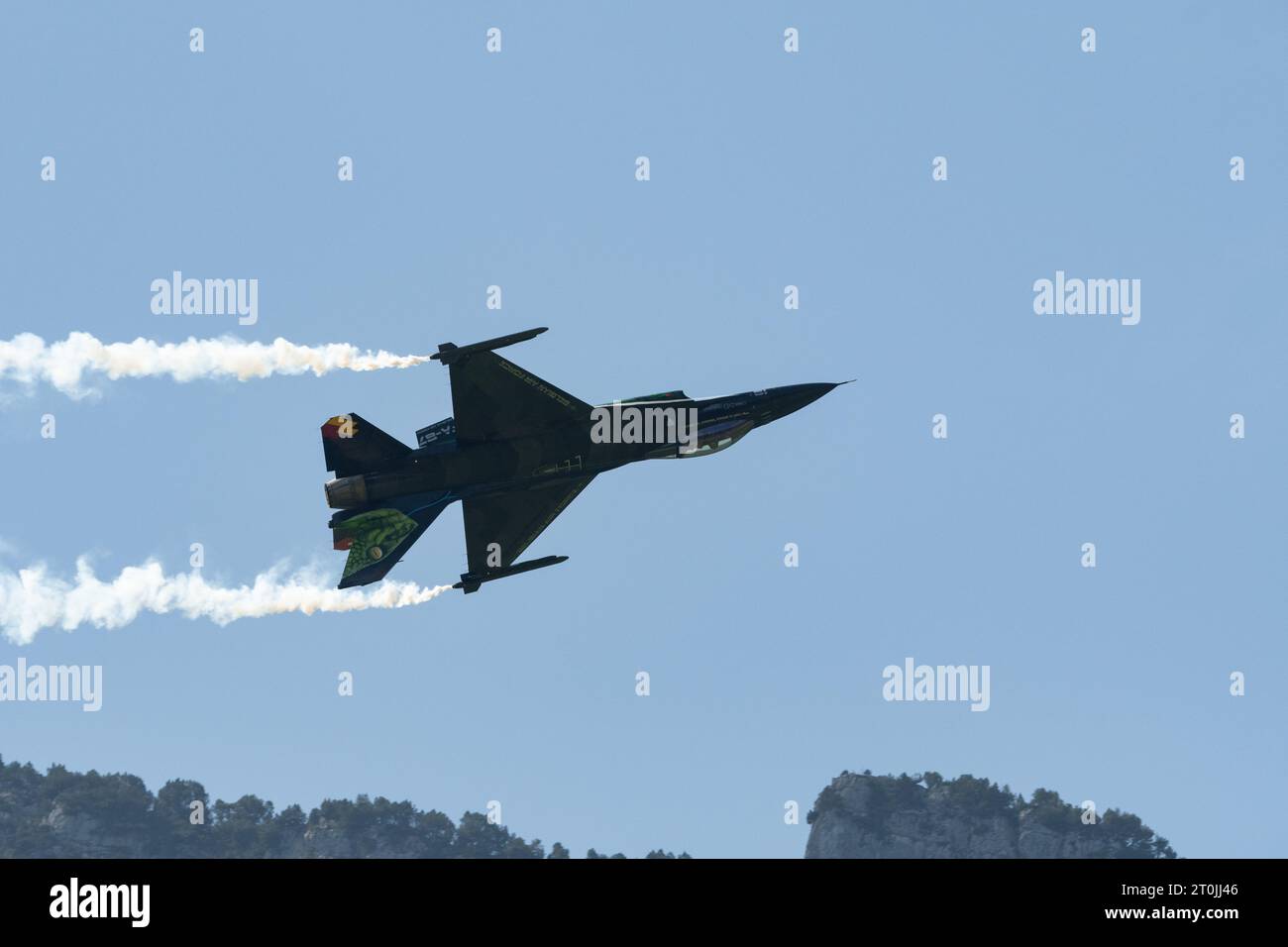 Mollis, Switzerland, August 18, 2023 Lockheed Martin F-16AM Falcon ...