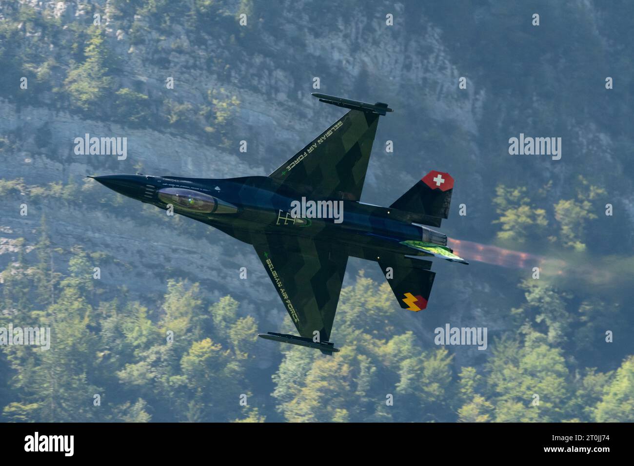 Mollis, Switzerland, August 18, 2023 Lockheed Martin F-16AM Falcon ...