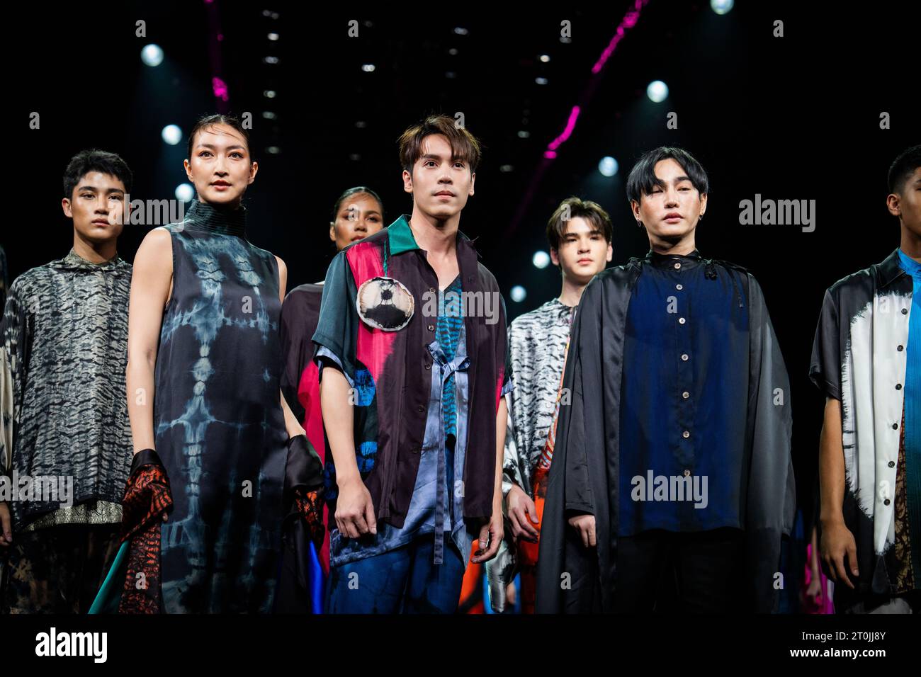 Thailand. 07th Oct, 2023. Models wearing creations by NAGARA stand at ...