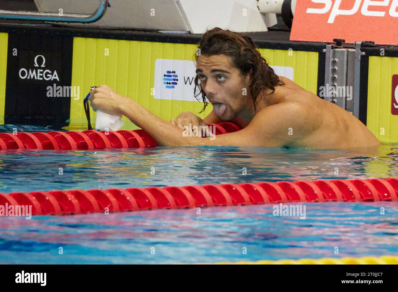 Berlin, Germany. 07th Oct, 2023. Swimming: World Cup, 100m freestyle ...