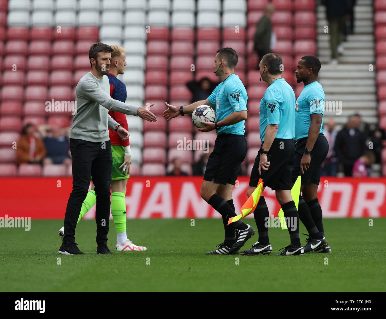 Sunderland, UK. 07th Oct, 2023. Michael Carrick manager of ...