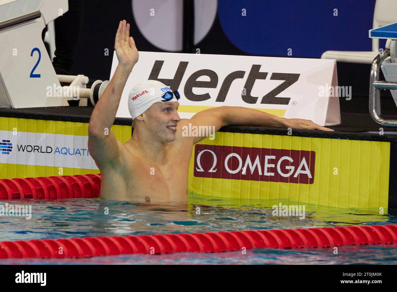 Berlin, Germany. 07th Oct, 2023. Swimming: World Cup, 200 m Butterfly ...