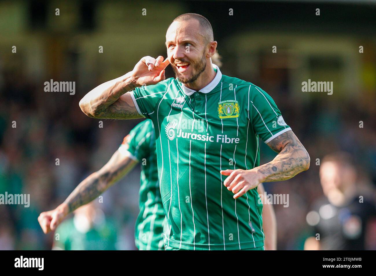 Rhys Murphy of Yeovil Town celebrate his second goal during the ...
