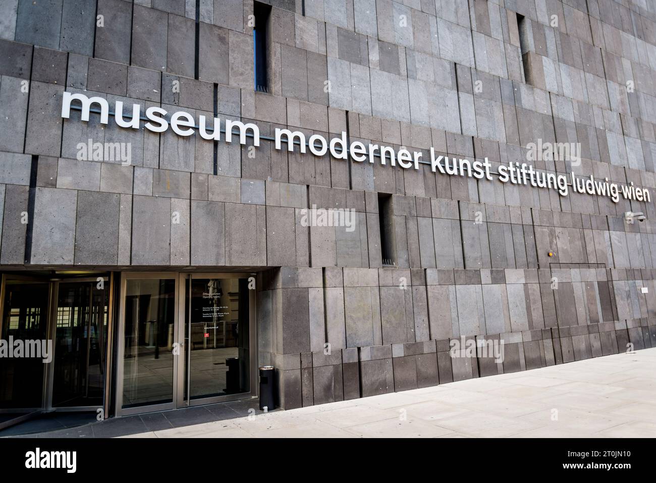Mumok Museum of modern art, MuseumsQuartier, a pedestrianised complex ...