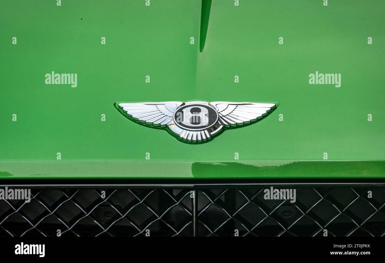 Green Bentley Continental GT Speed green auto Stock Photo - Alamy