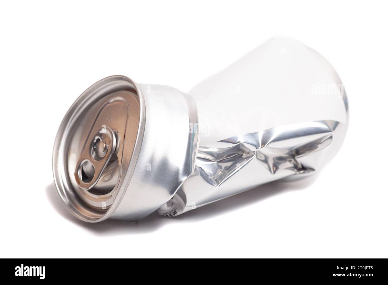 Empty crumpled can from energy drink or beer Stock Photo - Alamy