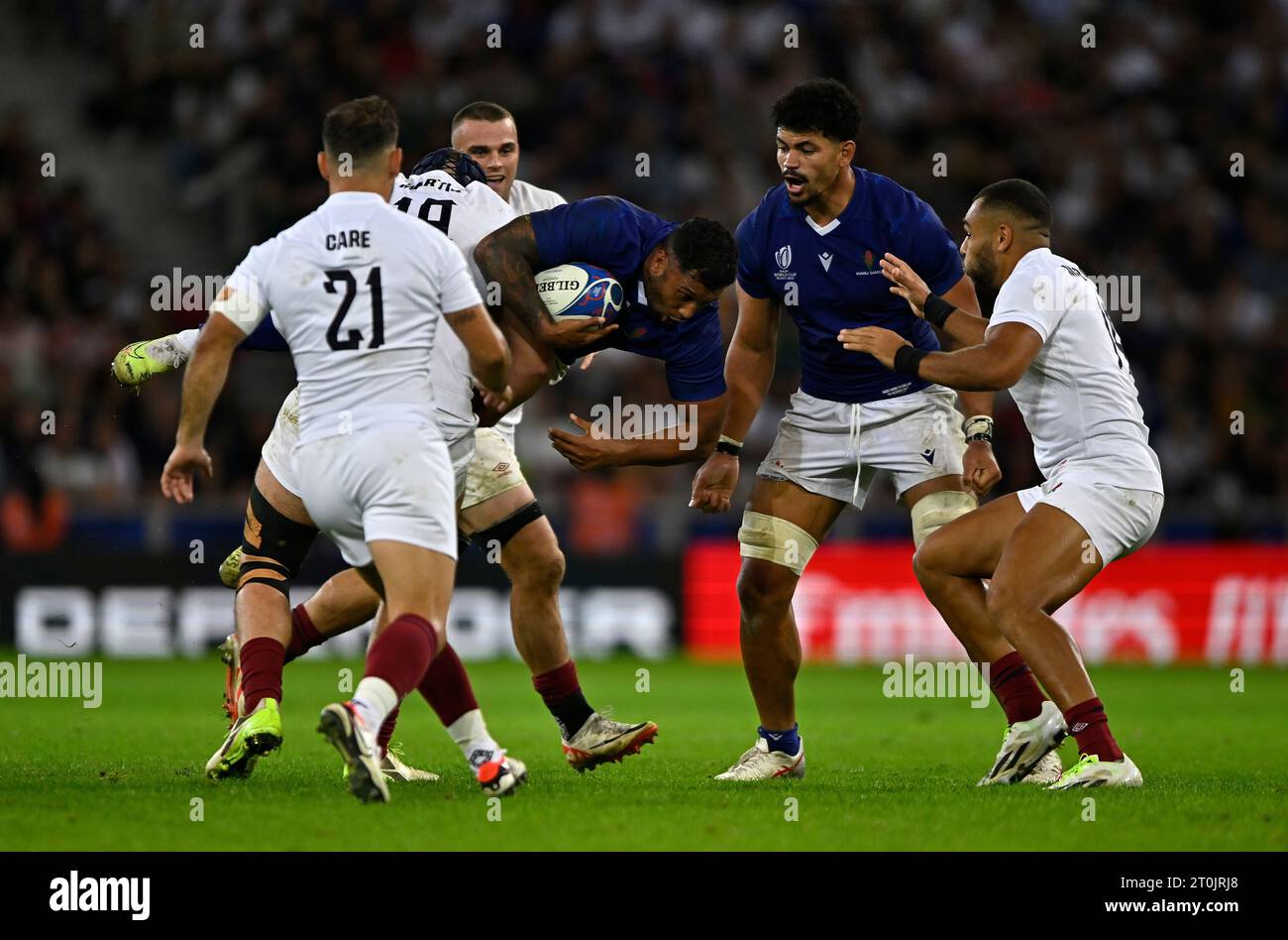 Lille, France. 07th Oct, 2023. England V Samoa Rugby World Cup pool D ...