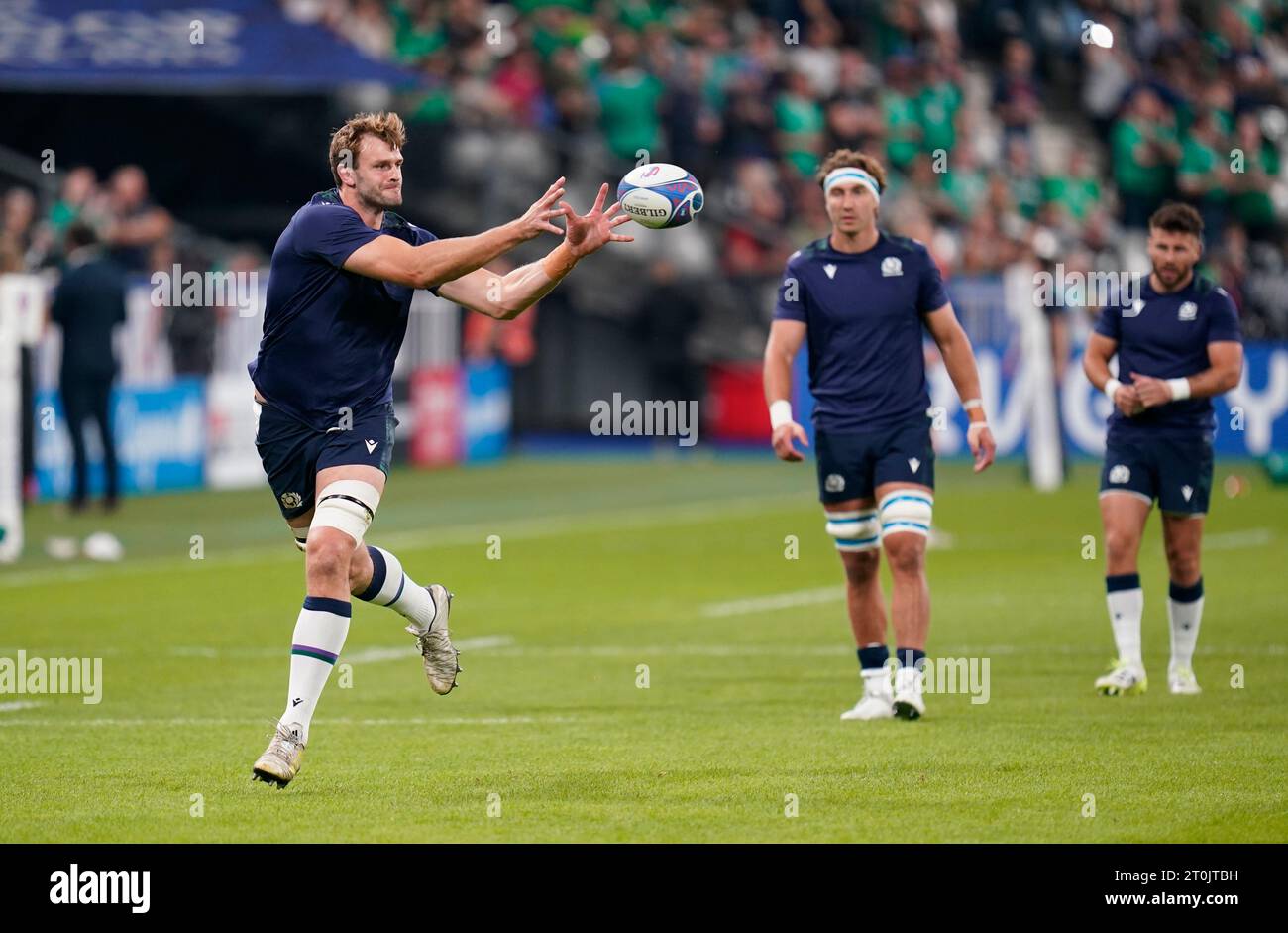 Scotland's Richie Gray warming up before the Rugby World Cup 2023, Pool ...