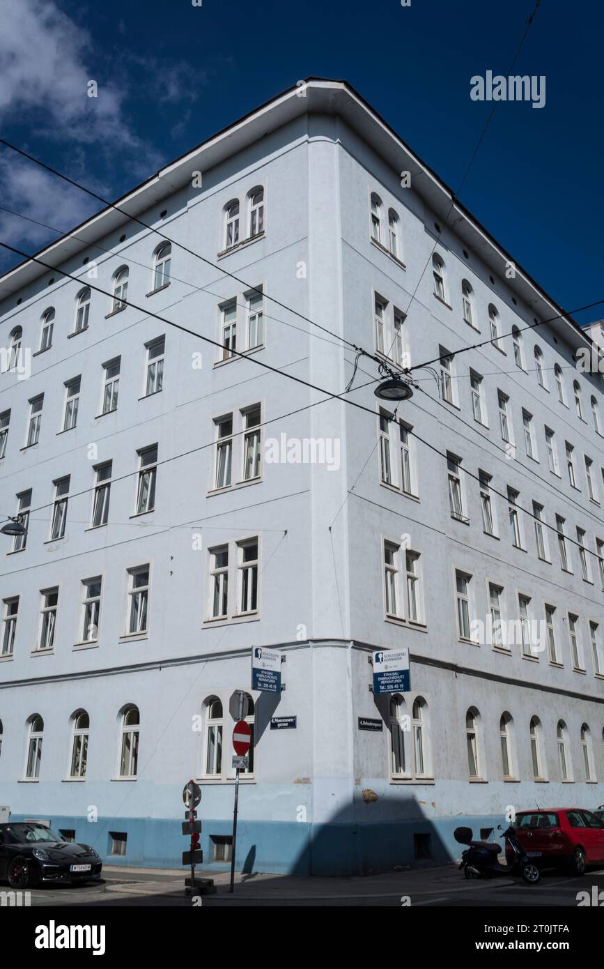 Residential block in Wieden district, 4th district of Vienna, Austria ...