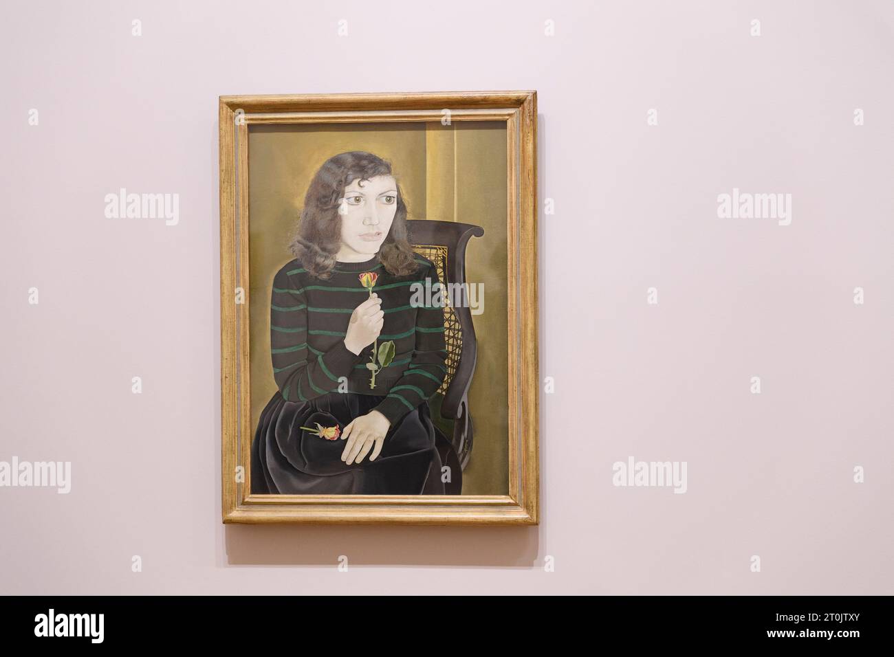 The Lucian Freud painting, 'Girl with Roses', 1947–8, on display at the ...