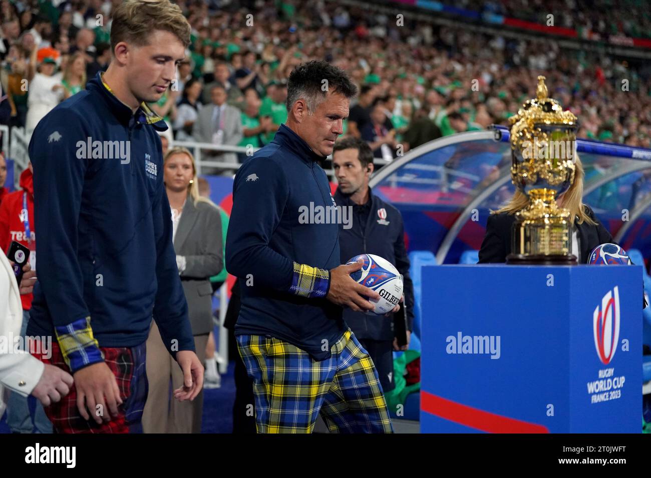Hamish Weir, the son of the late Doddie Weir and Kenny Logan present ...