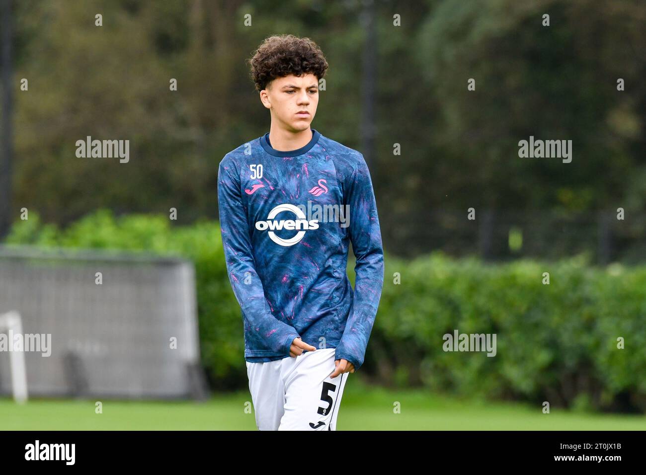 Swansea, Wales. 7 October 2023. Filip Lissah of Swansea City during the ...