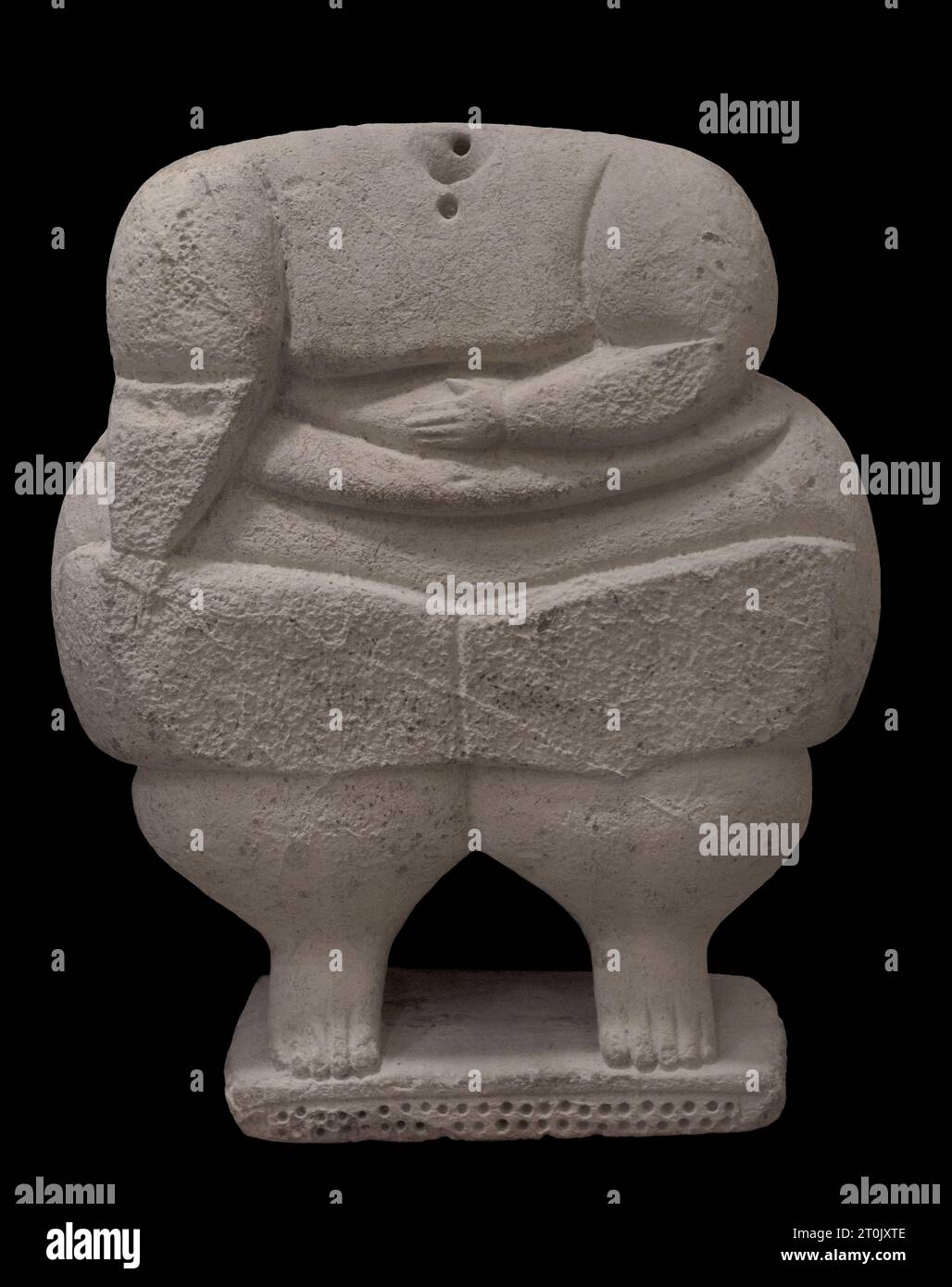 Headless sculpture of a standing human figure. From Hagar Qim, Malta ...