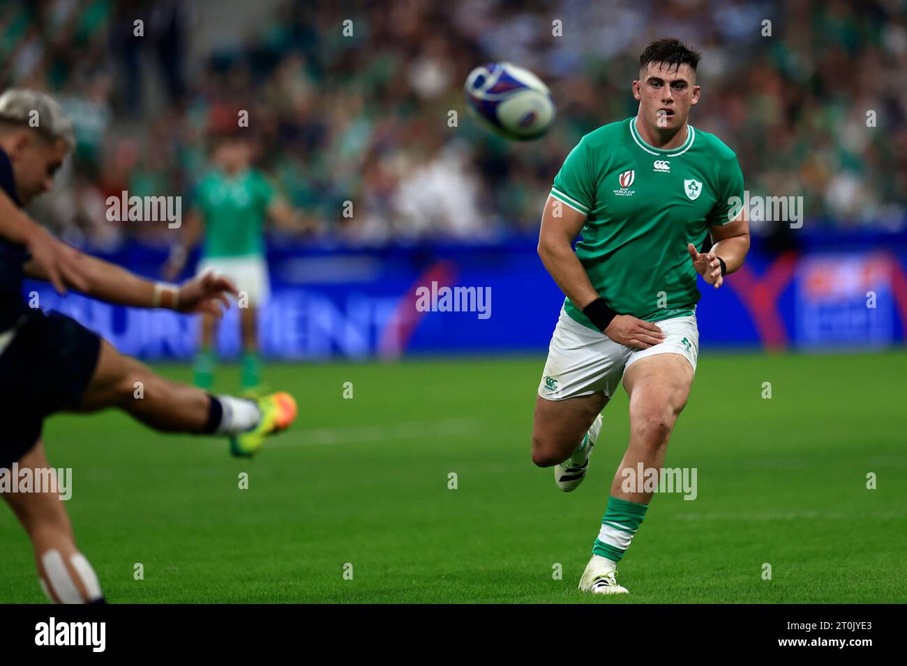 Ireland's Dan Sheehan eyes the ball during the Rugby World Cup Pool B ...
